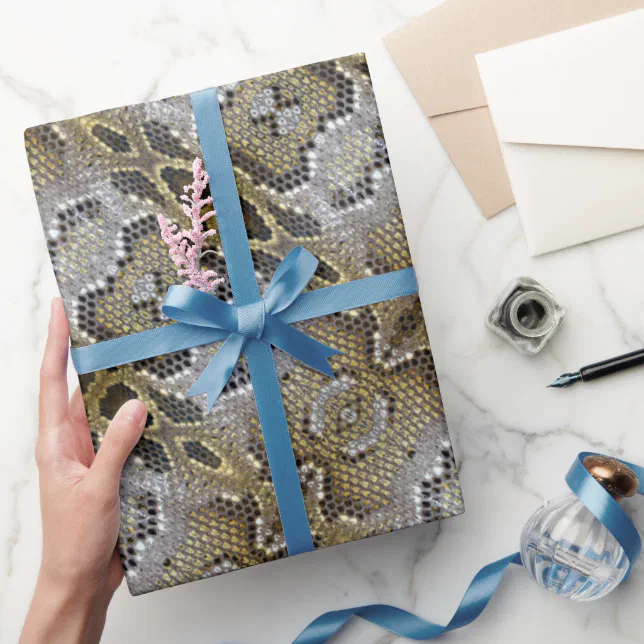 Cool animal print python snake pattern wrapping paper | Zazzle
