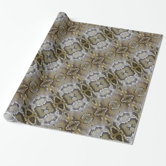 Cool animal print python snake pattern wrapping paper | Zazzle