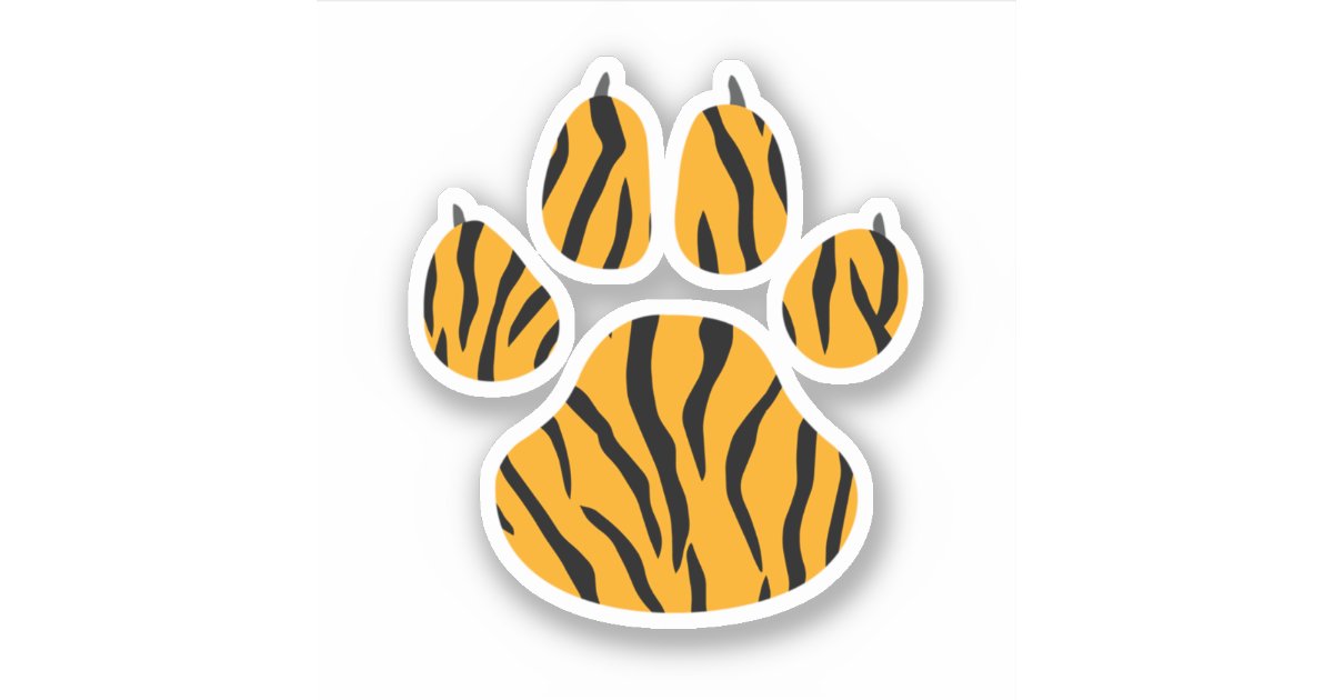 Cool Animal Tiger Print Paw. Perfect design for pe Sticker | Zazzle