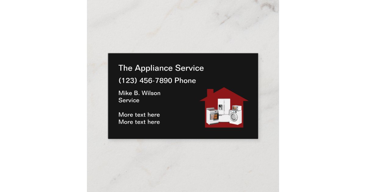 Cool Appliance Service Business Card | Zazzle