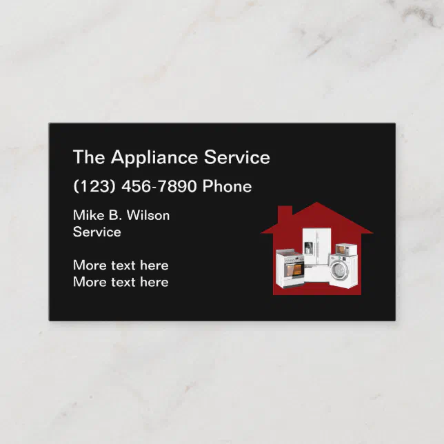 Cool Appliance Service Business Card | Zazzle