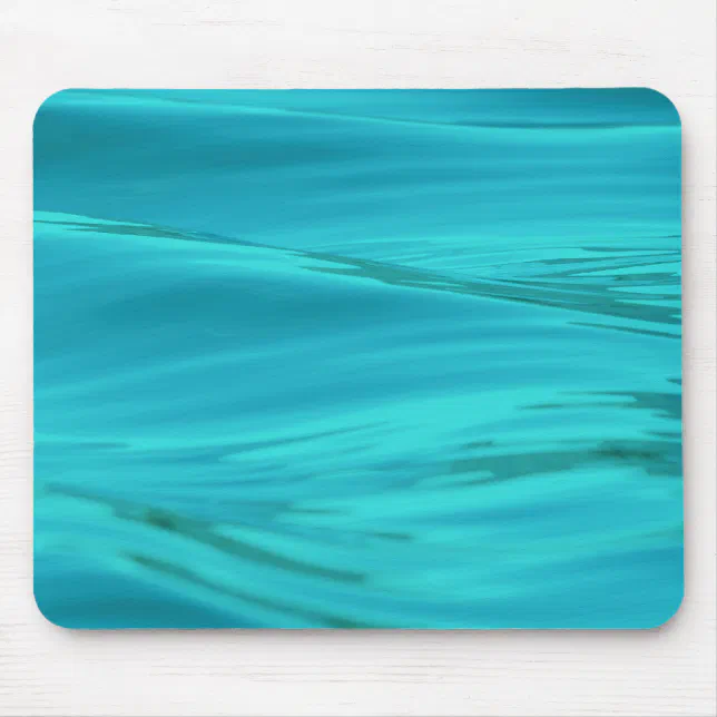 Cool Aqua Blue Summer Water Ripples Mouse Pad | Zazzle