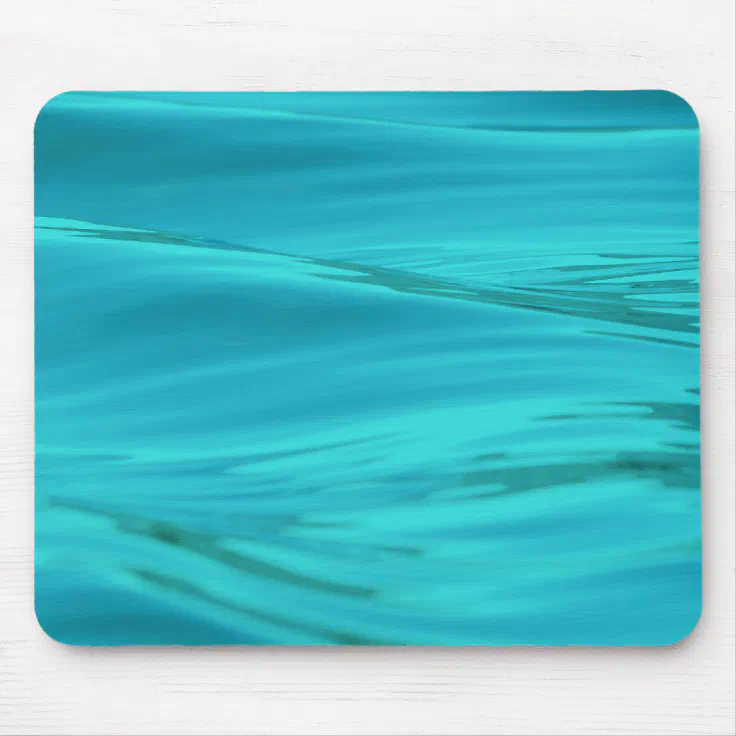 Cool Aqua Blue Summer Water Ripples Mouse Pad | Zazzle