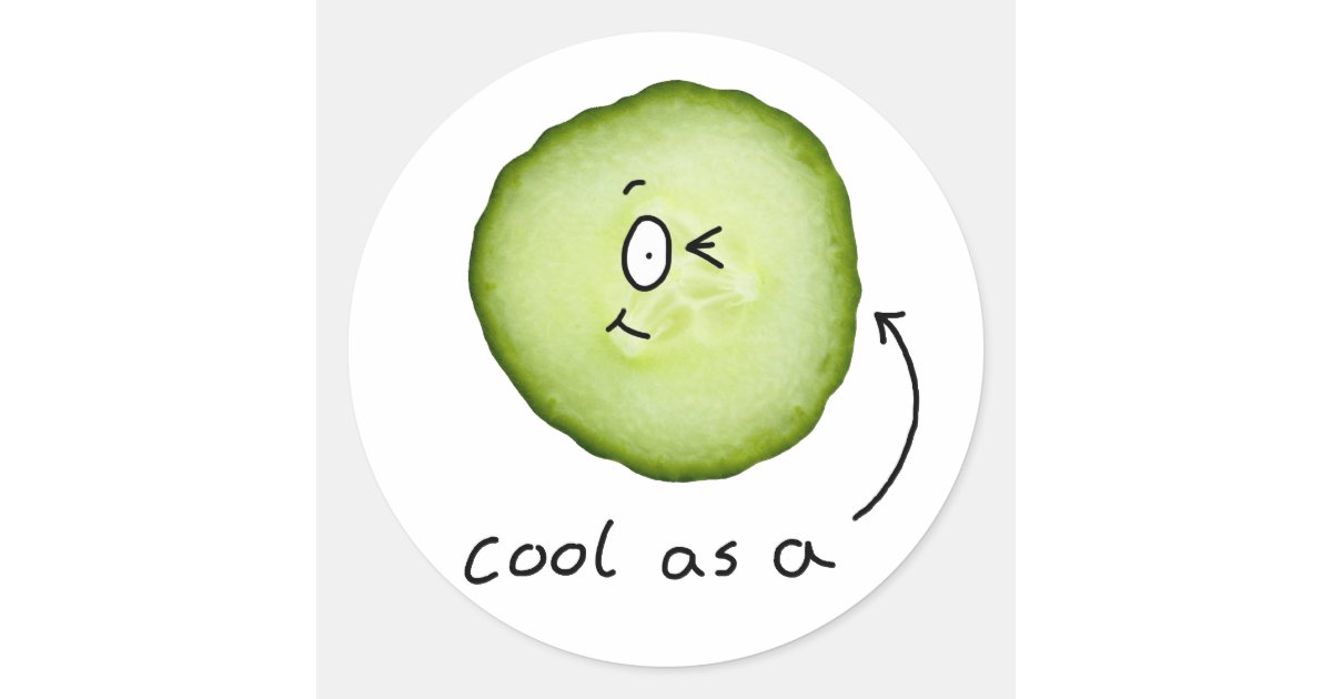 cool as a cucumber sticker | Zazzle