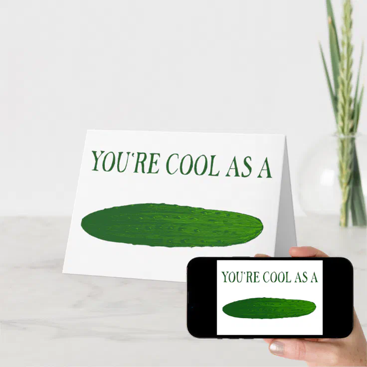 Cool as a Cucumber Vegetable Birthday Card | Zazzle