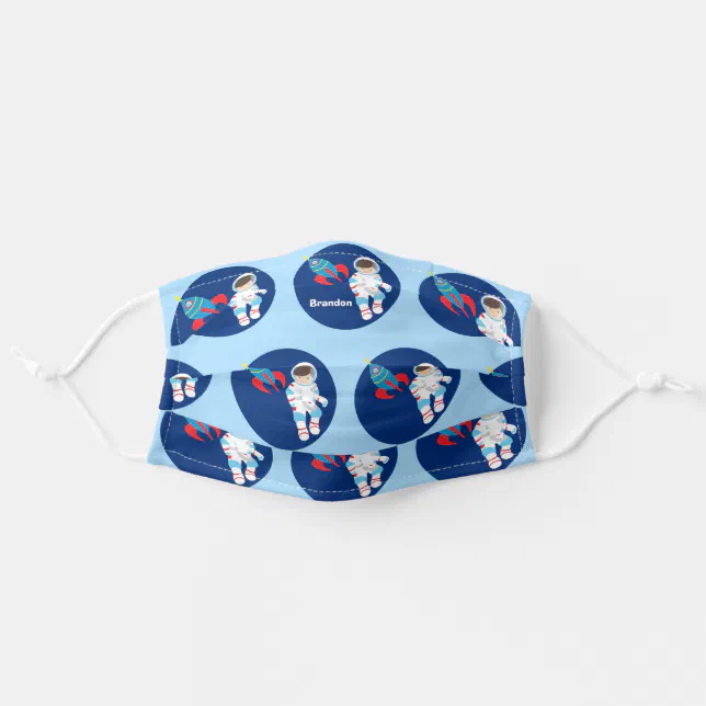 Cool Astronaut Kid Outer Space Adult Cloth Face Mask | Zazzle