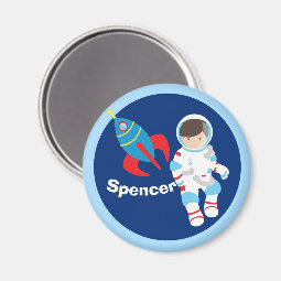 Cool Astronaut Rocket Ship Outer Space Magnet | Zazzle