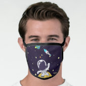 Cool Astronaut Space Man Exploring Outer Space Face Mask | Zazzle