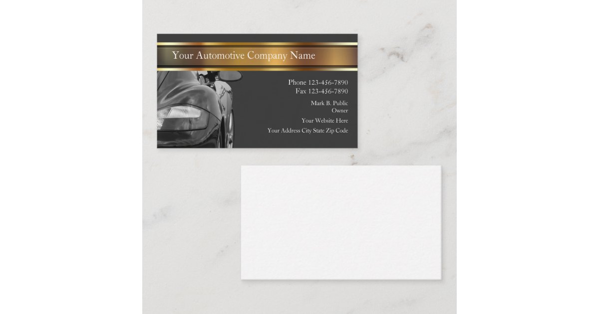 Cool Automotive Business Cards | Zazzle