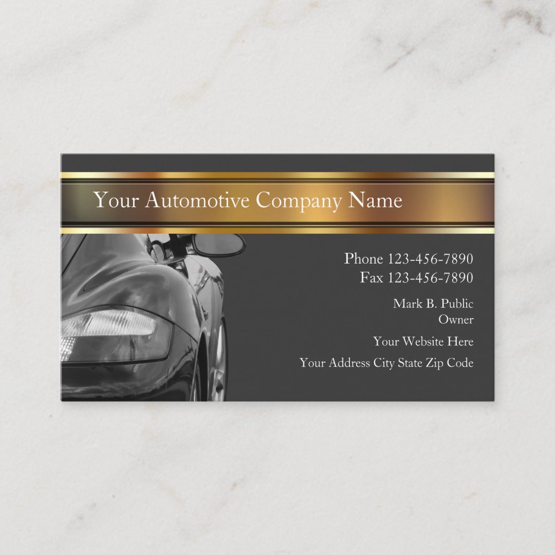 Cool Automotive Business Cards | Zazzle