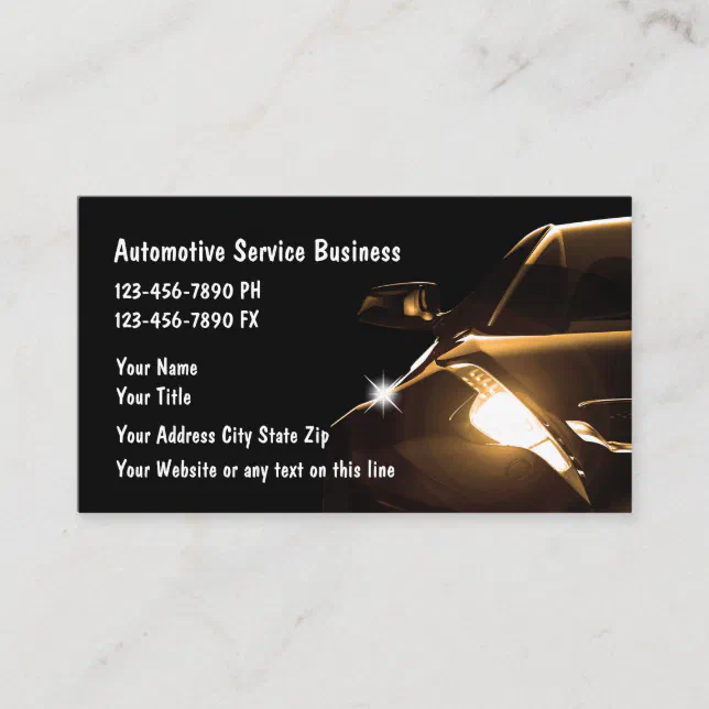 Cool Automotive Business Cards | Zazzle