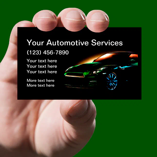 Cool Automotive Business Cards Template New | Zazzle