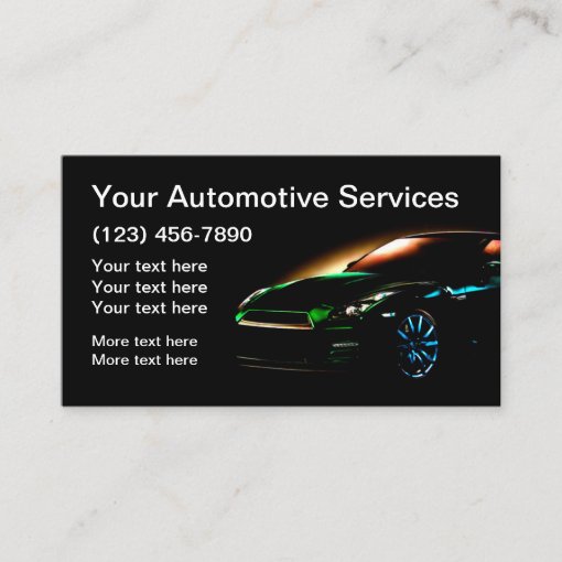 Cool Automotive Business Cards Template New | Zazzle