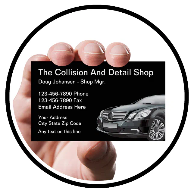 Cool Automotive Collision Auto Body Business Card | Zazzle