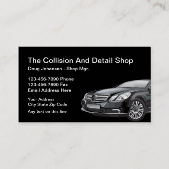 Cool Automotive Collision Auto Body Business Card | Zazzle