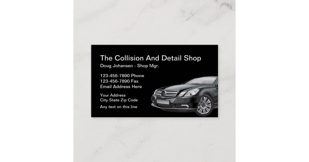 Cool Automotive Collision Auto Body Business Card | Zazzle
