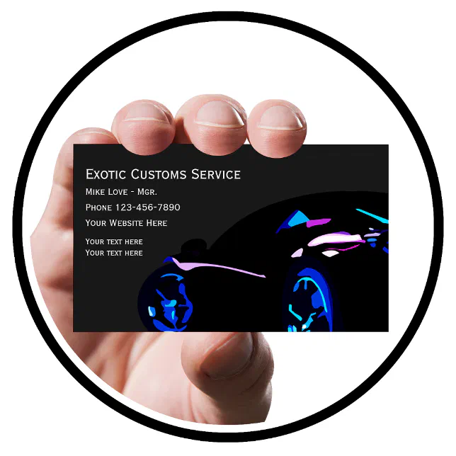 Cool Automotive Exotic Car Business Card | Zazzle