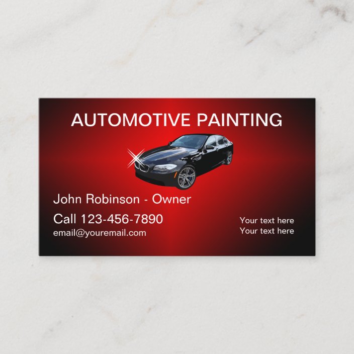Cool Automotive Painting Business Card | Zazzle.com