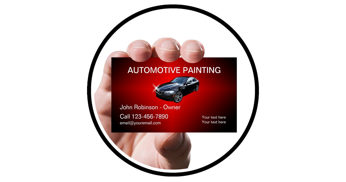Cool Automotive Painting Business Card | Zazzle