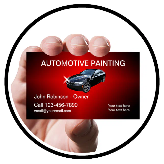 Cool Automotive Painting Business Card | Zazzle