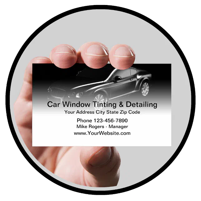 Cool Automotive Window Tinting Detailing Business Card | Zazzle
