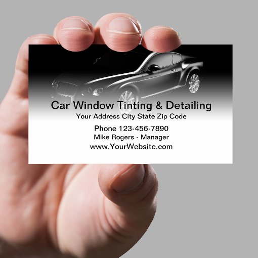 Cool Automotive Window Tinting Detailing Business Card | Zazzle