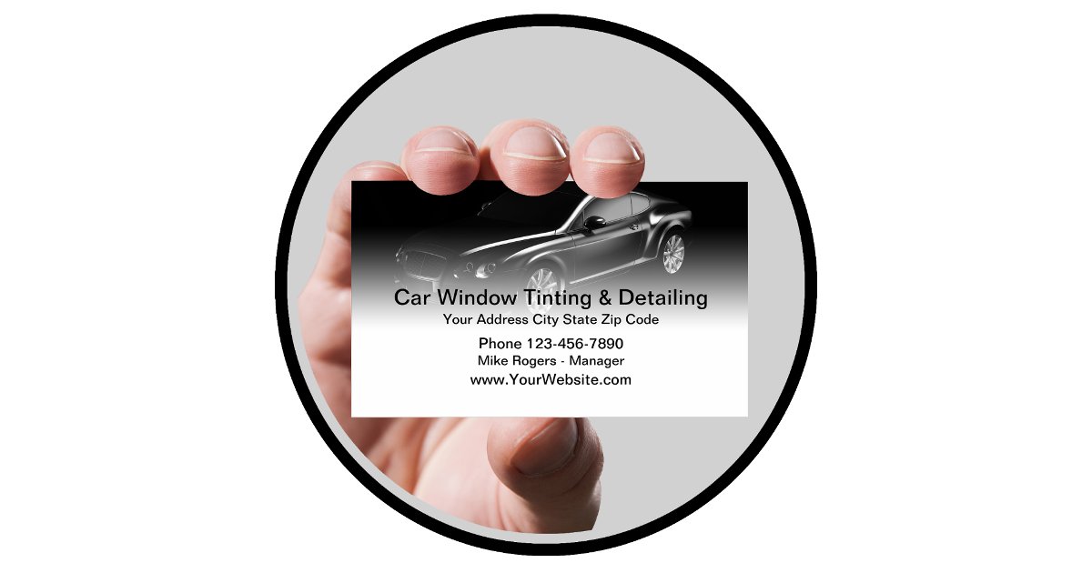 Cool Automotive Window Tinting Detailing Business Card | Zazzle