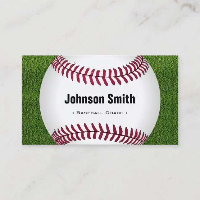 Cool Baseball Softball Coach Player Trainer Staff Business Card | Zazzle