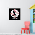cool Baseball sports lovers add text Poster | Zazzle