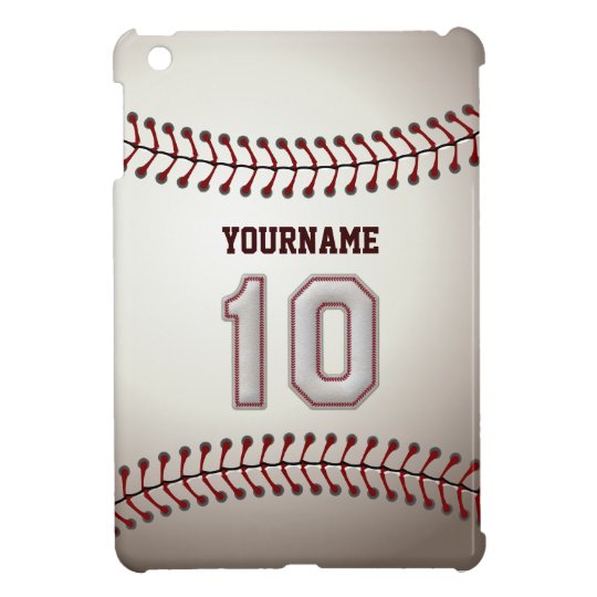 Cool Baseball Stitches - Custom Number 10 and Name iPad Mini Cover ...