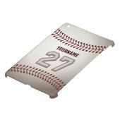 Cool Baseball Stitches - Custom Number 27 and Name iPad Mini Case | Zazzle