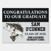 Cool Bass Fishing Graduation Class Sign Sports Son | Zazzle