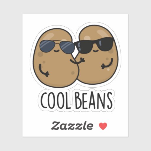 Cool Beans Funny Veggie Legume Pun Sticker | Zazzle