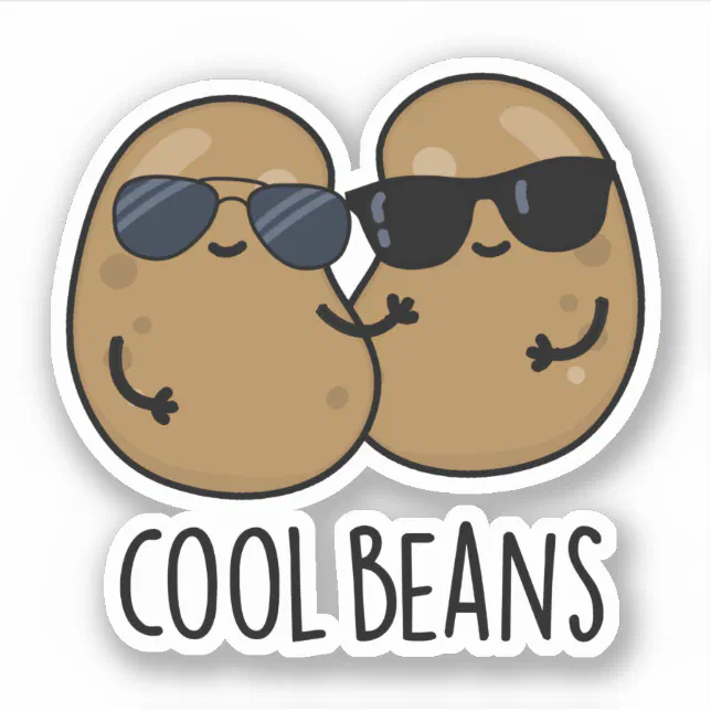Cool Beans Funny Veggie Legume Pun Sticker | Zazzle