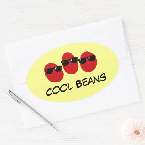 Cool Beans oval car bumper stickers | Zazzle