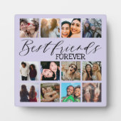 Cool Best Friends Purple Photo Collage Plaque | Zazzle