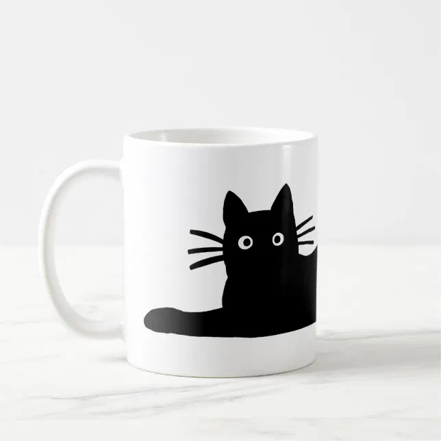 Cool Black Kitty Cat Purrfect Feline Lover's Coffee Mug | Zazzle