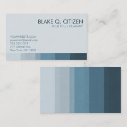 Cool Blue Color Bar Business Card | Zazzle