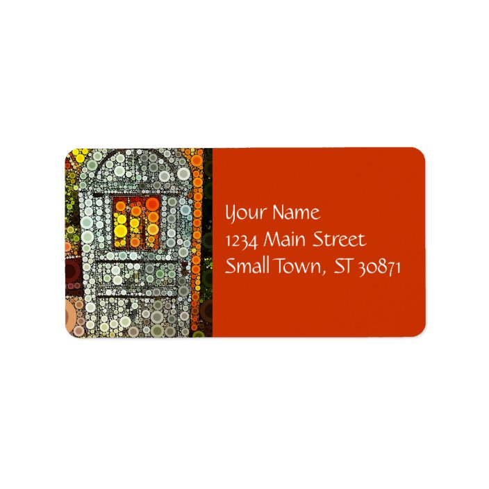 Cool Blue Door Southwestern Courtyard Wooden Door Label | Zazzle.com