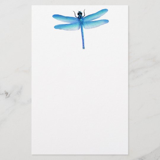 Cool Blue Dragonfly Stationery | Zazzle.com
