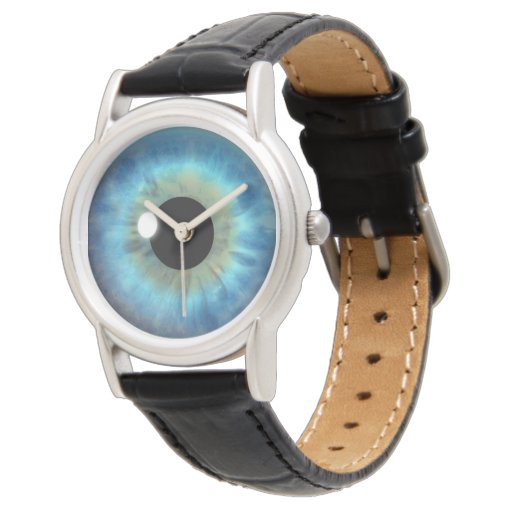 Cool Blue Eye Iris Eyeball Custom Wrist Watch | Zazzle