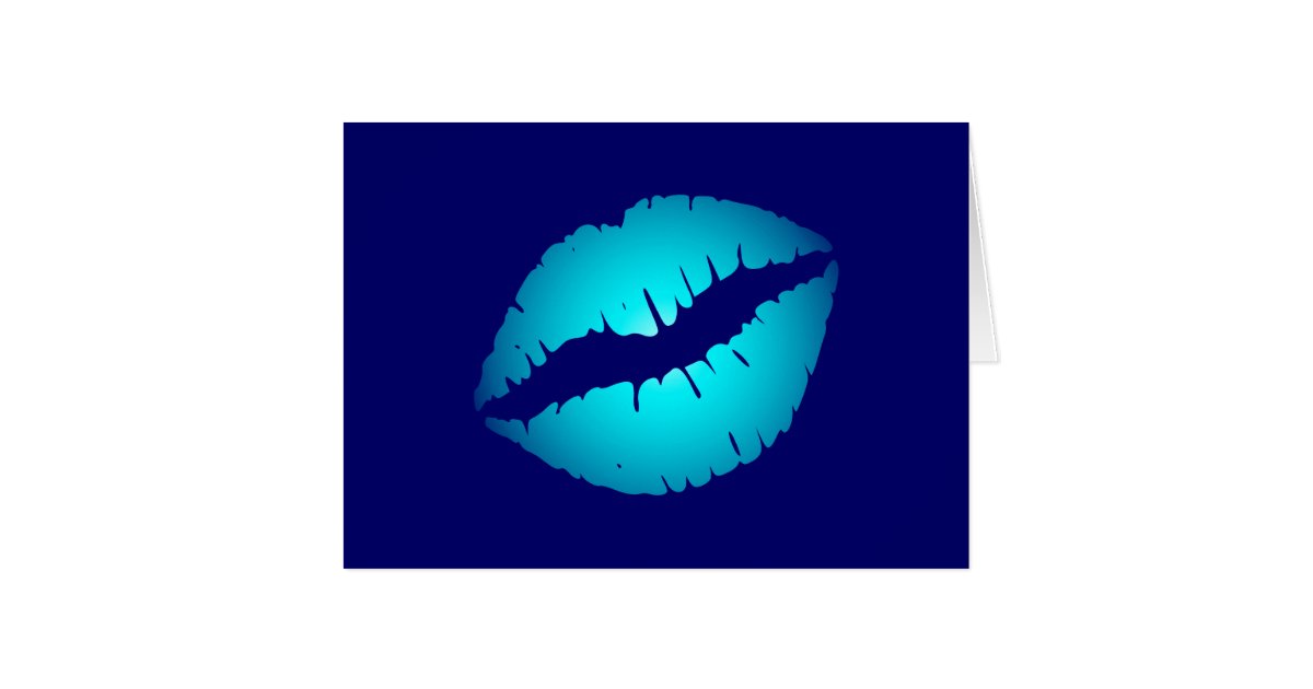 Cool Blue Kiss | Zazzle