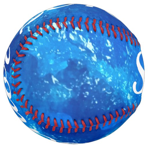 Cool Blue Personalized Softball | Zazzle