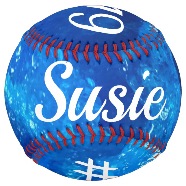Cool Blue Personalized Softball | Zazzle