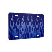 Cool Blue Racing Flames License Plate | Zazzle
