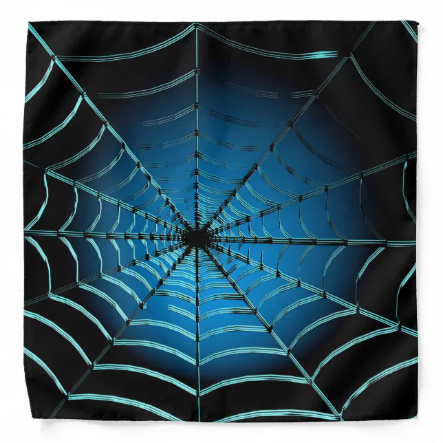 Cool Blue Spider Web Bandana | Zazzle