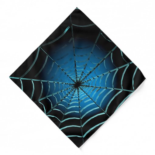 Cool Blue Spider Web Bandana | Zazzle
