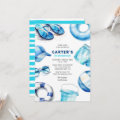 Cool Blue Summer Boys Birthday Invitation | Zazzle