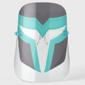 Cool Blue & Teal Green Superhero Helmet Face Shield | Zazzle