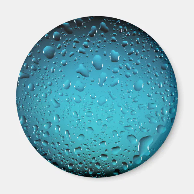 Cool Blue water drops Magnet | Zazzle